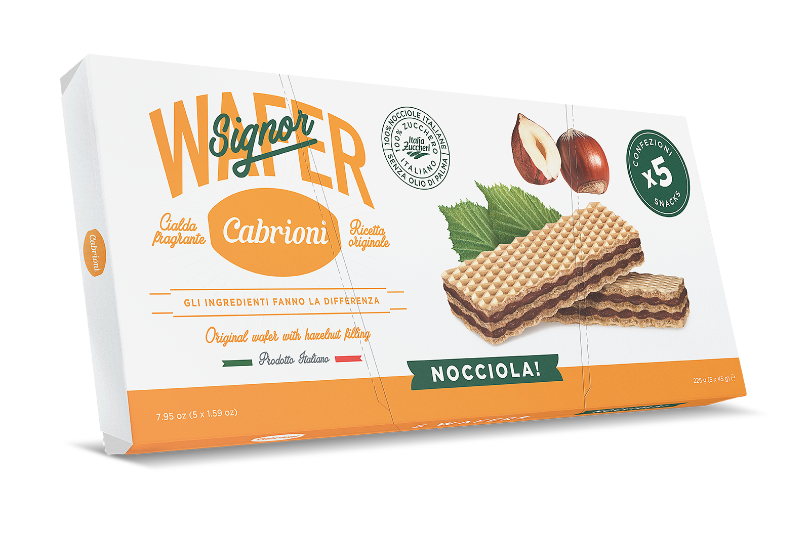 Signor Wafer: with hazelnut cream | Cabrioni